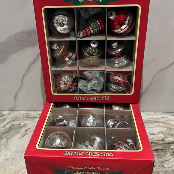 Christopher Radko | Holiday | 2 Sets Shiny Brite Christopher Radko 25 ...